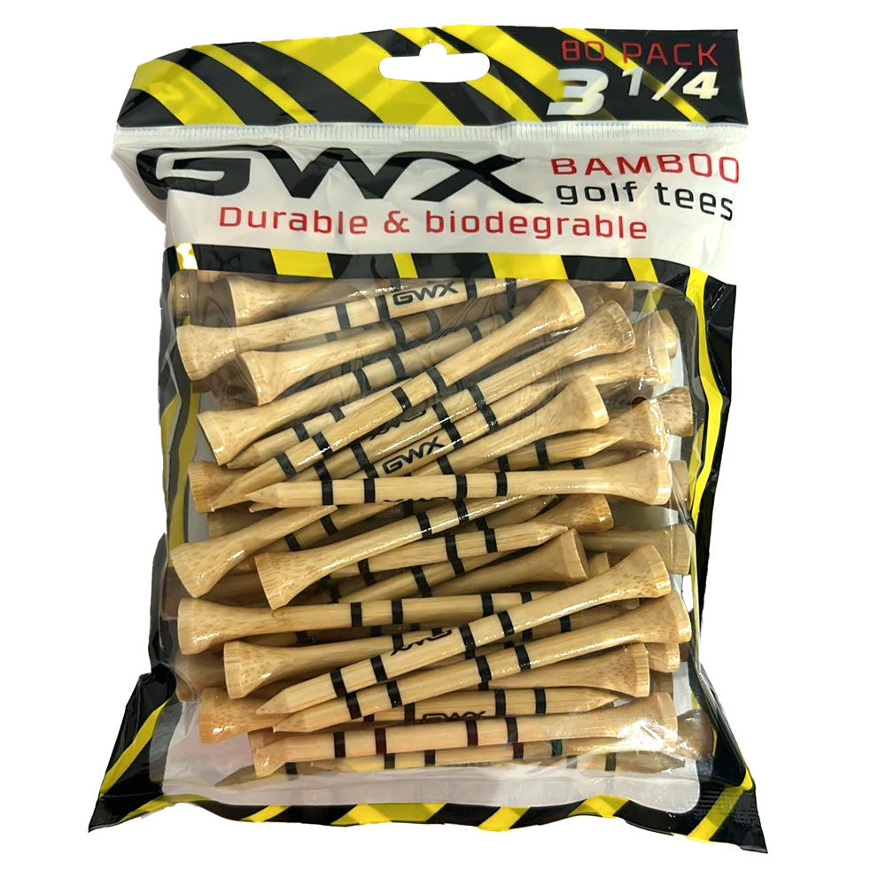 GWX Bamboo Golf Tees - Natural – Golf Warehouse NZ