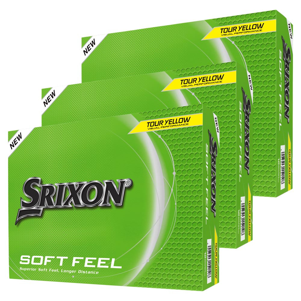 Srixon Soft Feel Golf Balls V14 Yellow (3 Ball) - 3 Dozen – Golf ...