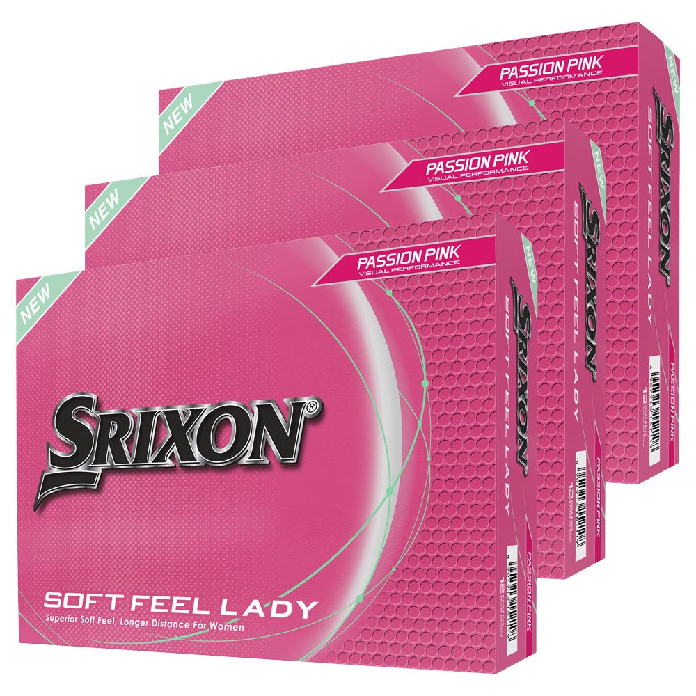 Srixon Soft Feel Lady Golf Balls V9 Pink- 3 Dozen – Golf Warehouse NZ